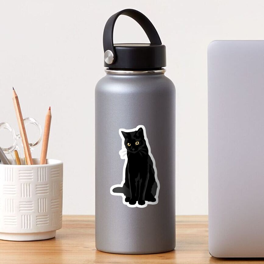 "Black Cat" Sticker by bluhak | Redbubble
