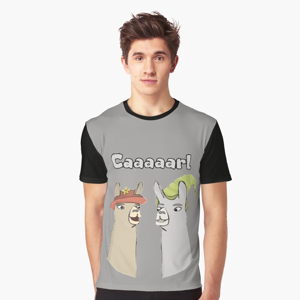 "Llamas with Hats - Caaaarl" Essential T-Shirt for Sale by Jclee4 ...