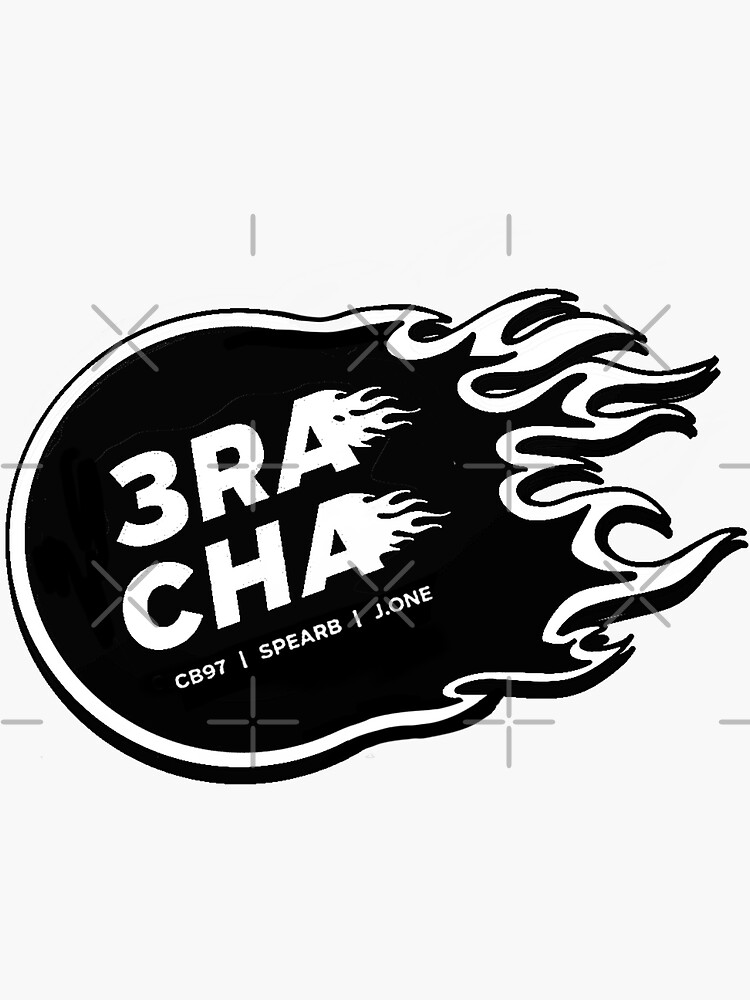 "3racha Logo Flames " Sticker for Sale by bububybop | Redbubble