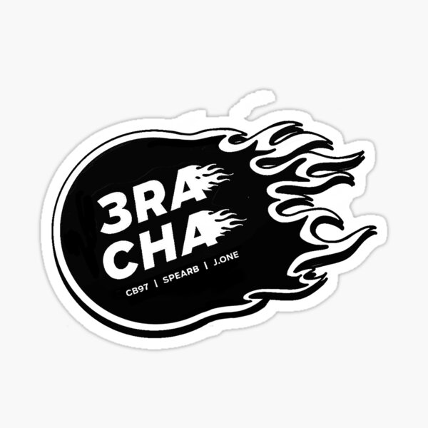 "3racha Logo Flames " Sticker for Sale by bububybop | Redbubble