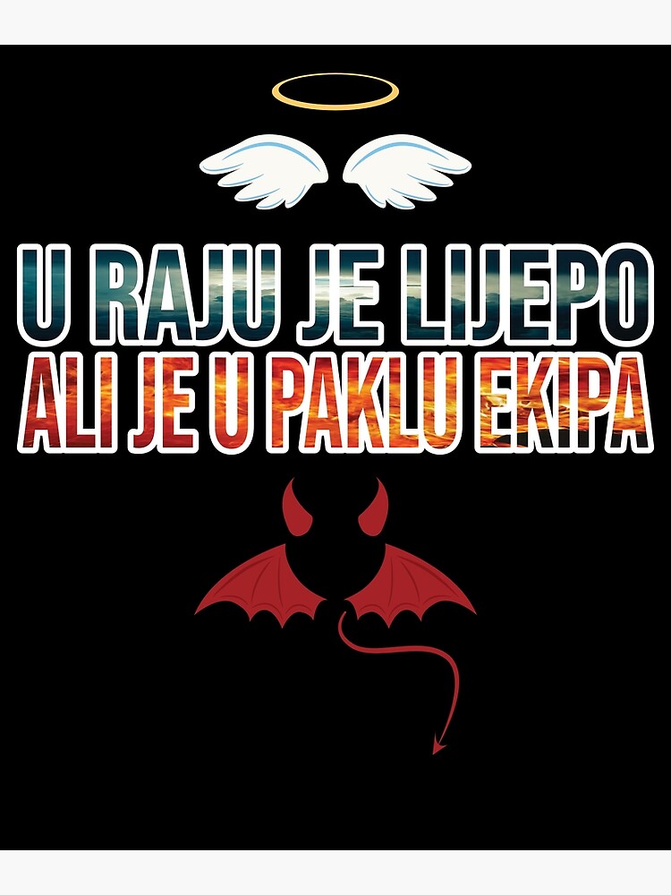 "Raj i Pakao" Poster for Sale by MukiMania | Redbubble