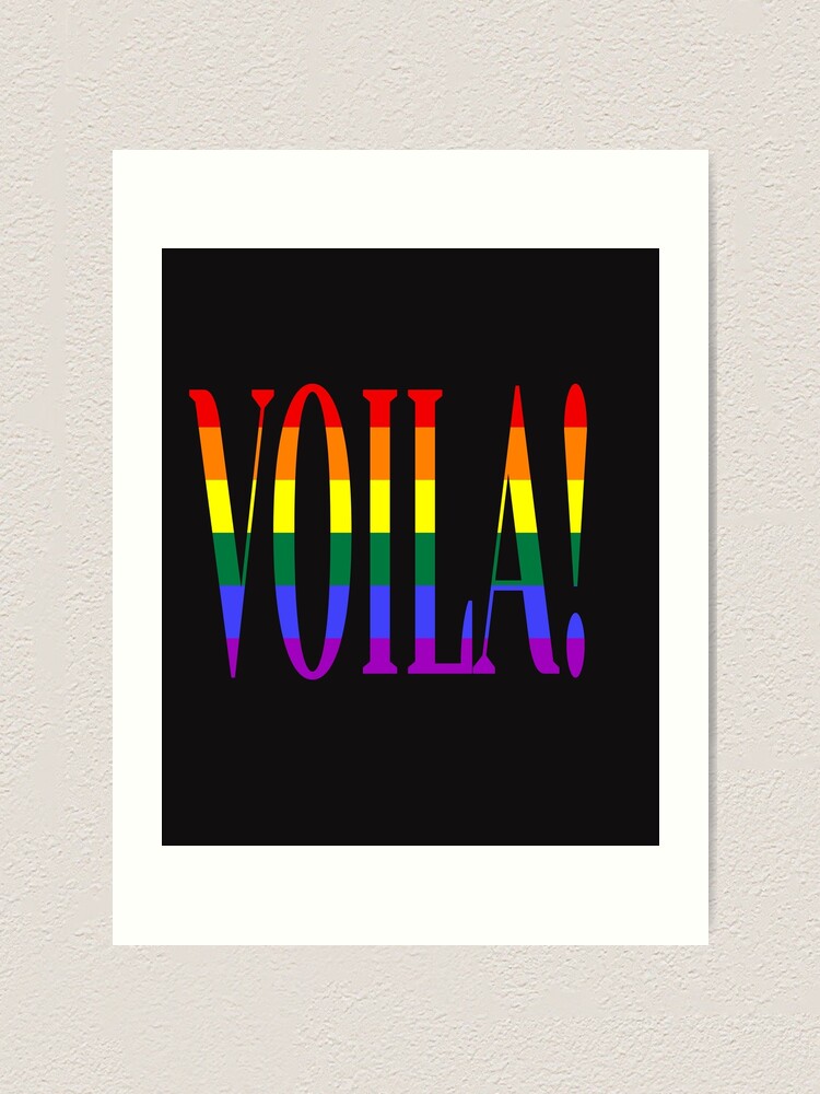 "Voila! Reveal Text Design Pride Flag Version " Art Print for Sale by ...