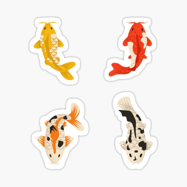 "Koi Fish" Sticker by sixbeesketches | Redbubble