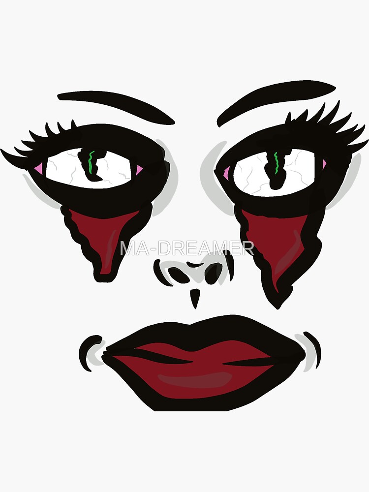 "Scary face" Sticker for Sale by MA-DREAMER | Redbubble