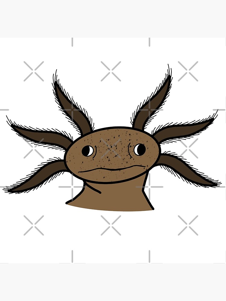 "Cute Axolotl (Brown Version)" Poster for Sale by HeyJackItsSteve ...