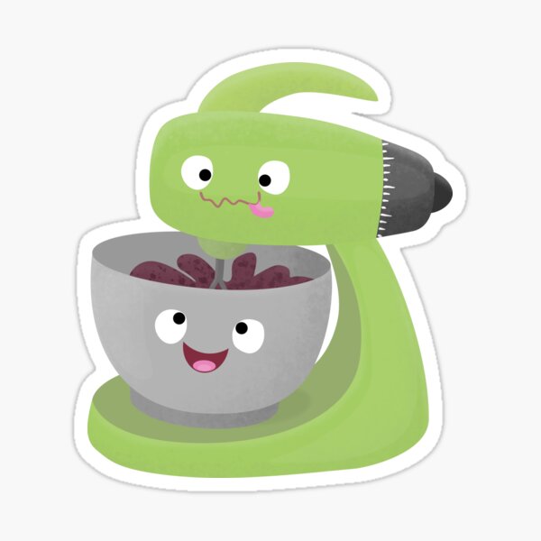 "Cute cake mixer kitchen appliance cartoon" Sticker for Sale by ...
