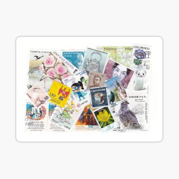 "Postcrossing Stamps" Sticker for Sale by Hely01 | Redbubble