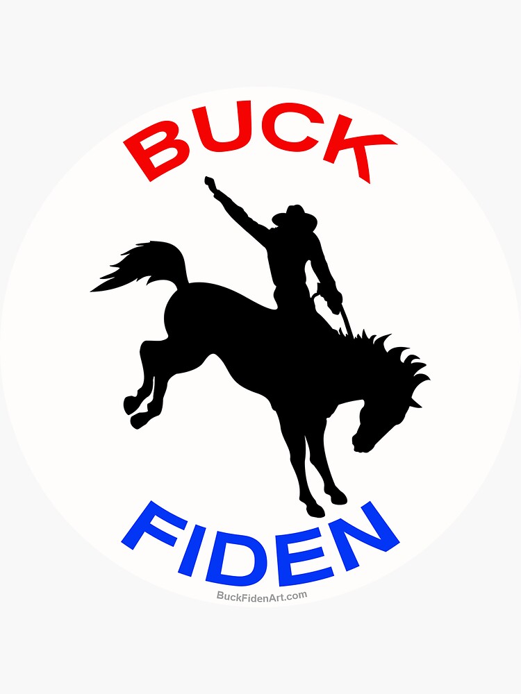 "Buck Fiden Cowboy Round II" Sticker for Sale by BuckFidenArt | Redbubble