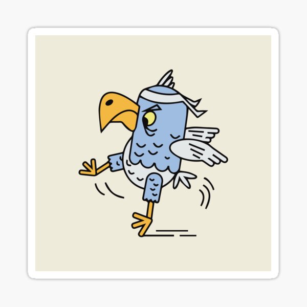 "Karate fighting bird" Sticker for Sale by nobra | Redbubble