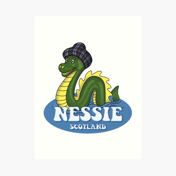 "Niedliches Nessie (Loch Ness Monster) Kryptozoologie-Emblem mit Nessie ...