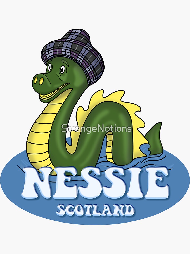 "Cute Nessie (Loch Ness Monster) Cryptozoology Emblem with Nessie and ...