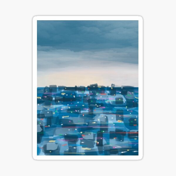 "Cityscape" Sticker for Sale by Moonglxw | Redbubble