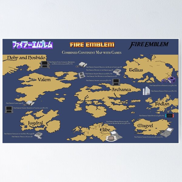 "Fire Emblem Map" Poster for Sale by HannahBellRae | Redbubble