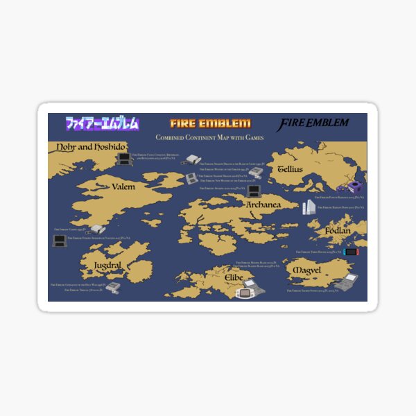 "Fire Emblem Map" Sticker for Sale by HannahBellRae | Redbubble