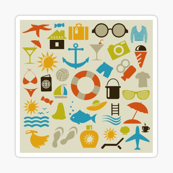 "Beach an icon" Sticker for Sale by Aleksander1 | Redbubble