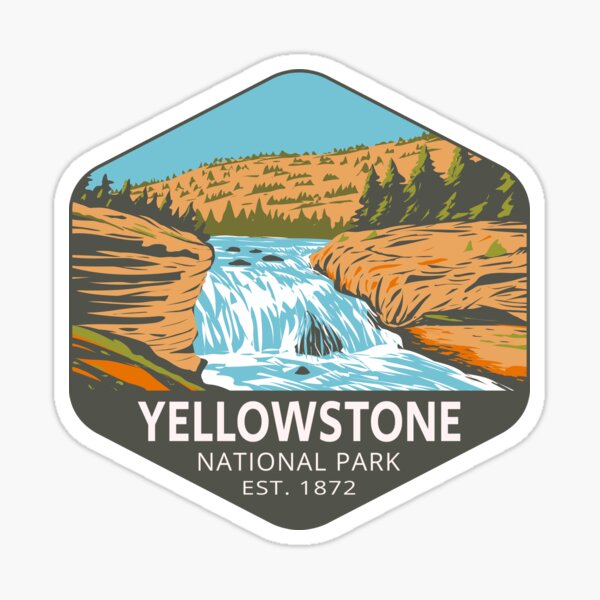 "Firehole Falls in Yellowstone National Park" Sticker for Sale by Home ...