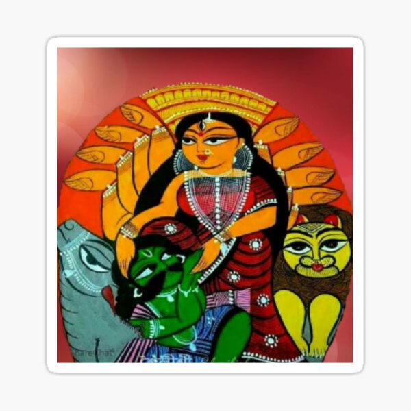 "Durga Puja " Sticker for Sale by MyParmatma | Redbubble