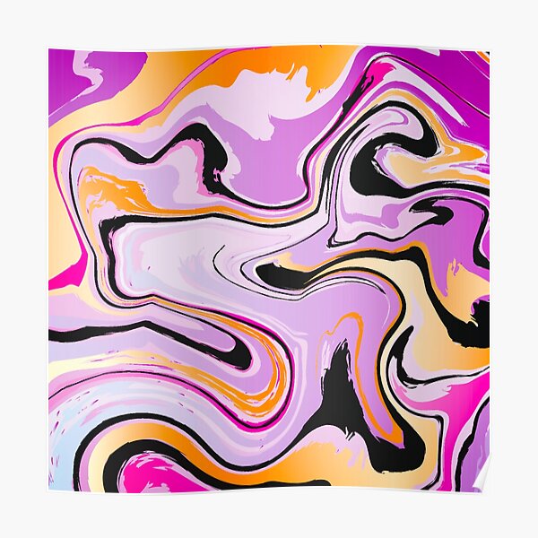 "Colorful Marble Inkscape " Poster for Sale by TheSkullArmy | Redbubble