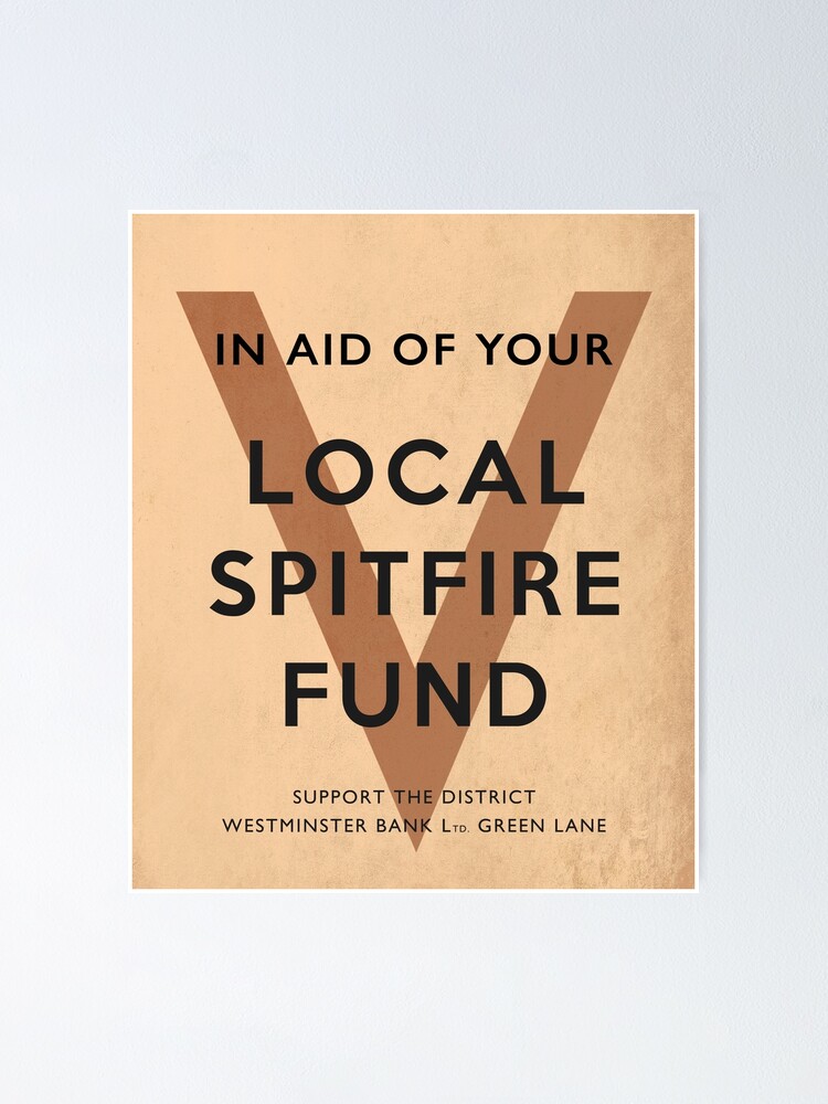 "Spitfire fund 80 years" Poster for Sale by Chronasics | Redbubble