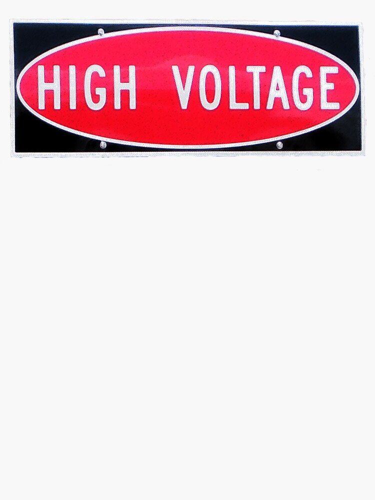 "High Voltage" Sticker for Sale by DAdeSimone | Redbubble