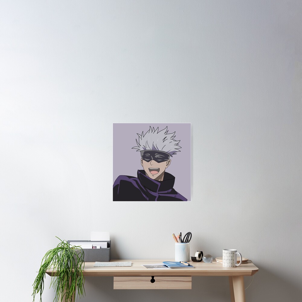 "Satoru Gojo laughing" Poster by ThePlum-Palette | Redbubble