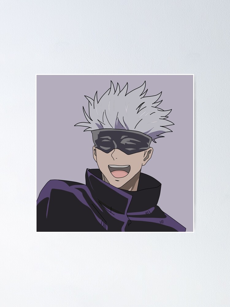 "Satoru Gojo laughing" Poster by ThePlum-Palette | Redbubble