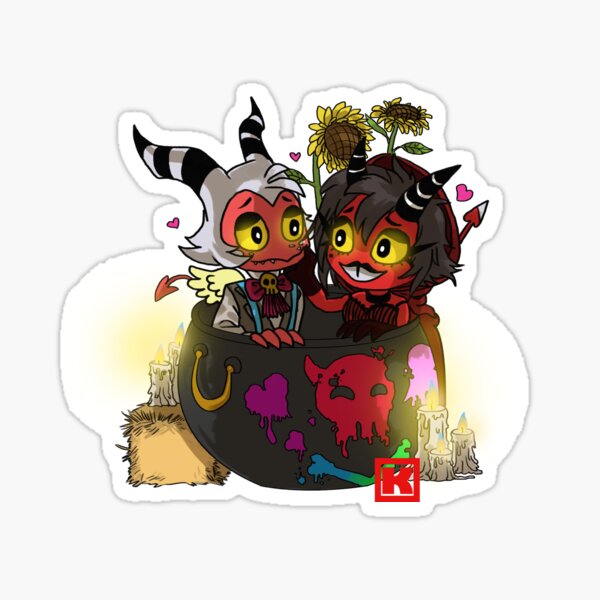 "Helluva Boss Millie und Moxxie Halloween Chibi" Sticker von KSAN13 ...
