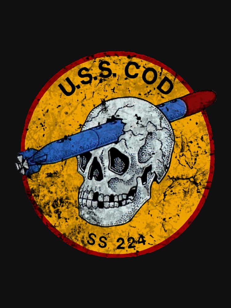 "USS COD Submarine Navy WWII Skull Logo" T-shirt for Sale by ...