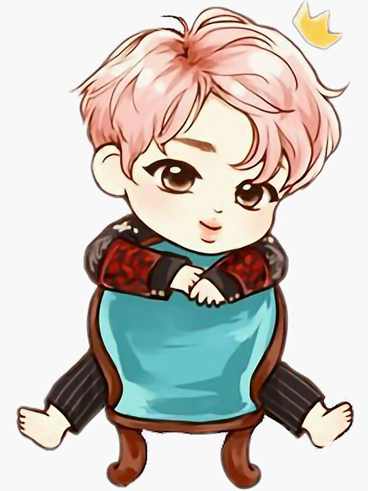 "Bts members kpop cartoon chibi" Sticker for Sale by DogLover26 | Redbubble