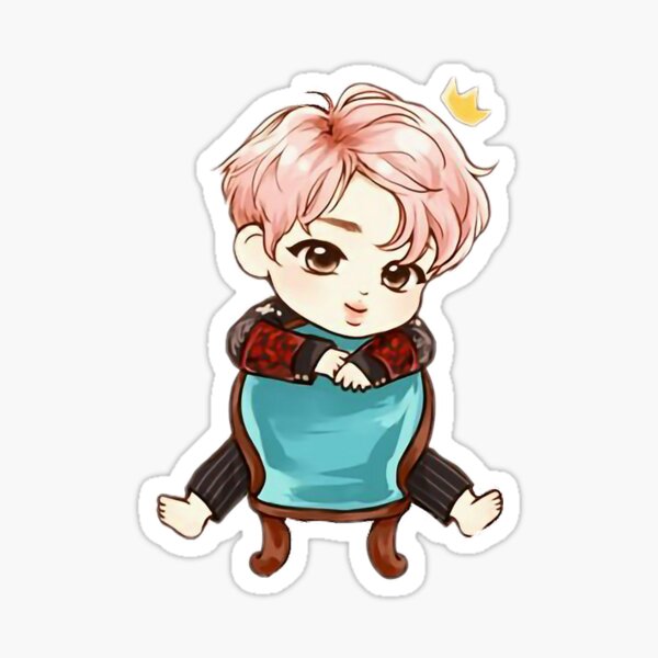 "Bts members kpop cartoon chibi" Sticker for Sale by DogLover26 | Redbubble