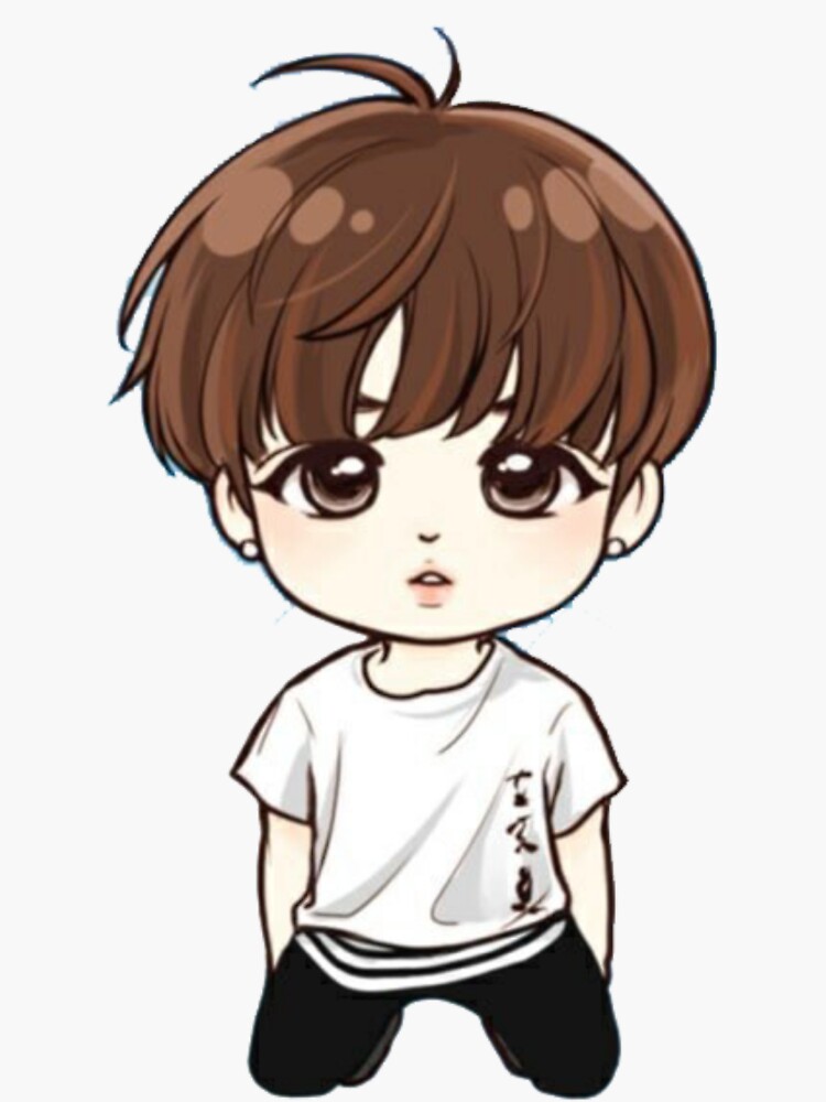 "Bts members kpop cartoon chibi" Sticker for Sale by DogLover26 | Redbubble