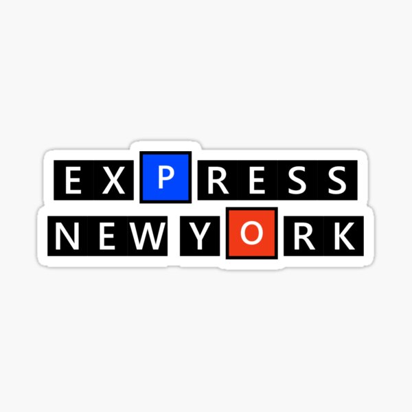 "Express New York" Sticker for Sale by sourav1993 | Redbubble
