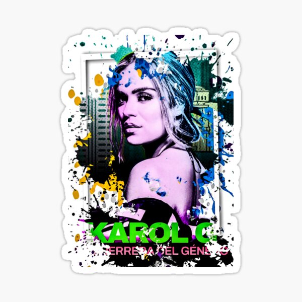"Karol G Vintage Art" Sticker by PilarPilar | Redbubble