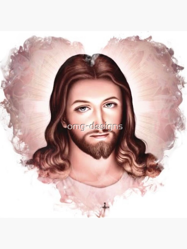 "The face of Jesus Christ in a heart shape." Poster for Sale by omg ...