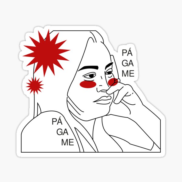 "pay me" Sticker for Sale by Reibun12 | Redbubble