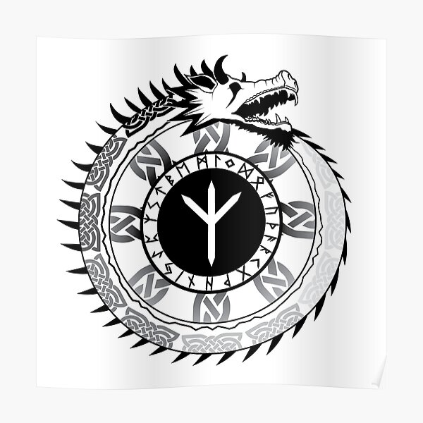 "Jormungandr /// Rune I (Variant I)" Poster by FosterChild7 | Redbubble