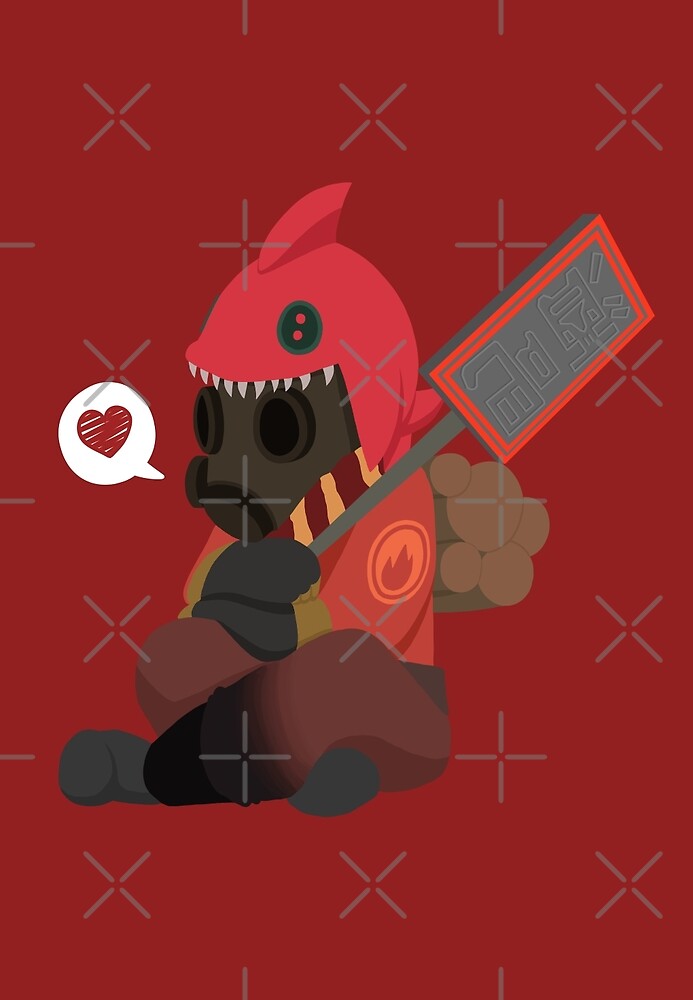 "TF2 - Cute Pyroshark Loadout" by hiroredbird | Redbubble