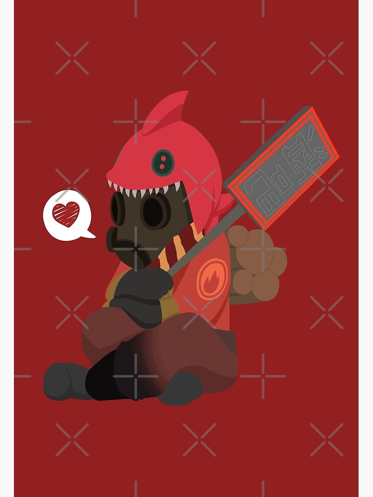 "TF2 - Cute Pyroshark Loadout" Poster by hiroredbird | Redbubble