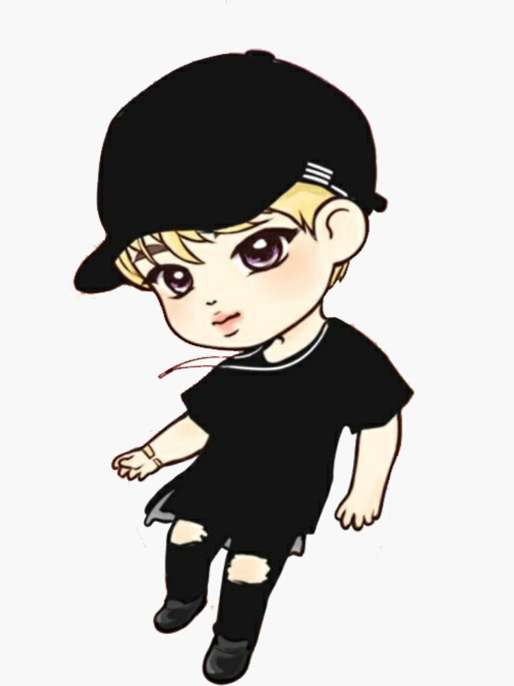 "Bts members kpop cartoon chibi" Sticker for Sale by DogLover26 | Redbubble