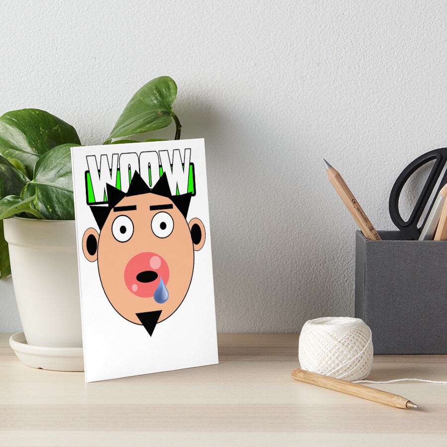 "woow face " Art Board Print for Sale by avolter6 | Redbubble