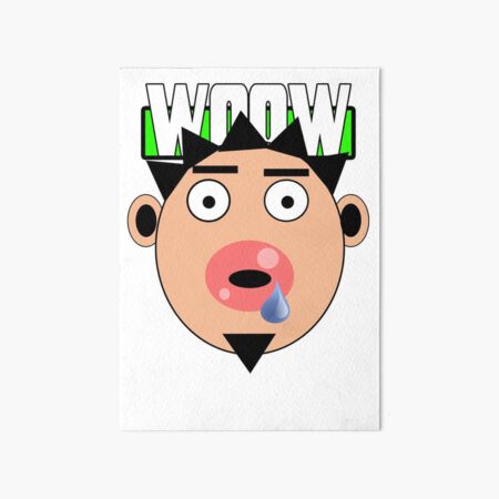 "woow face " Art Board Print for Sale by avolter6 | Redbubble