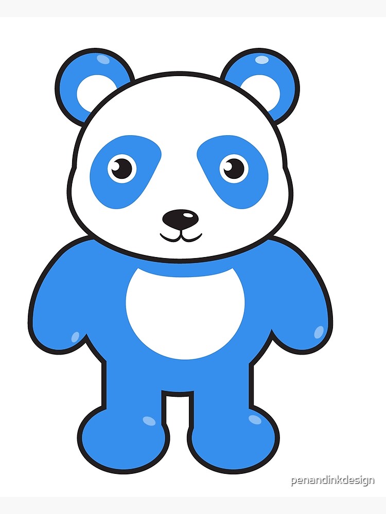 "Baby Blue Panda Cute and Adorable" Poster for Sale by penandinkdesign ...