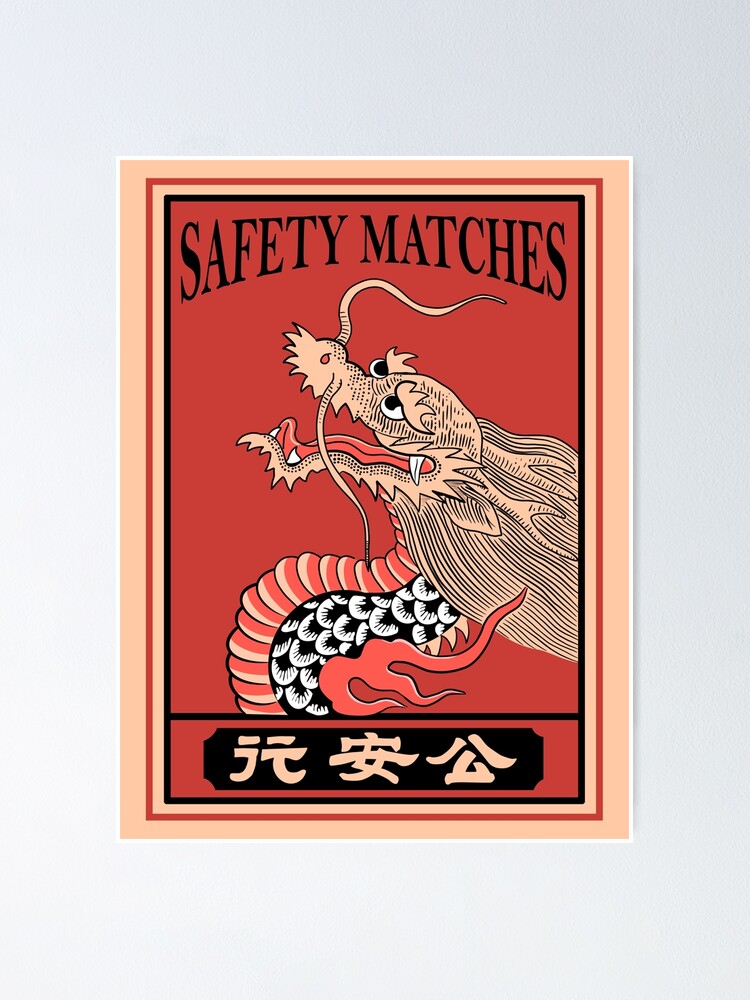 "Vintage Japanese Dragon Matchbox" Poster for Sale by rogue-design ...
