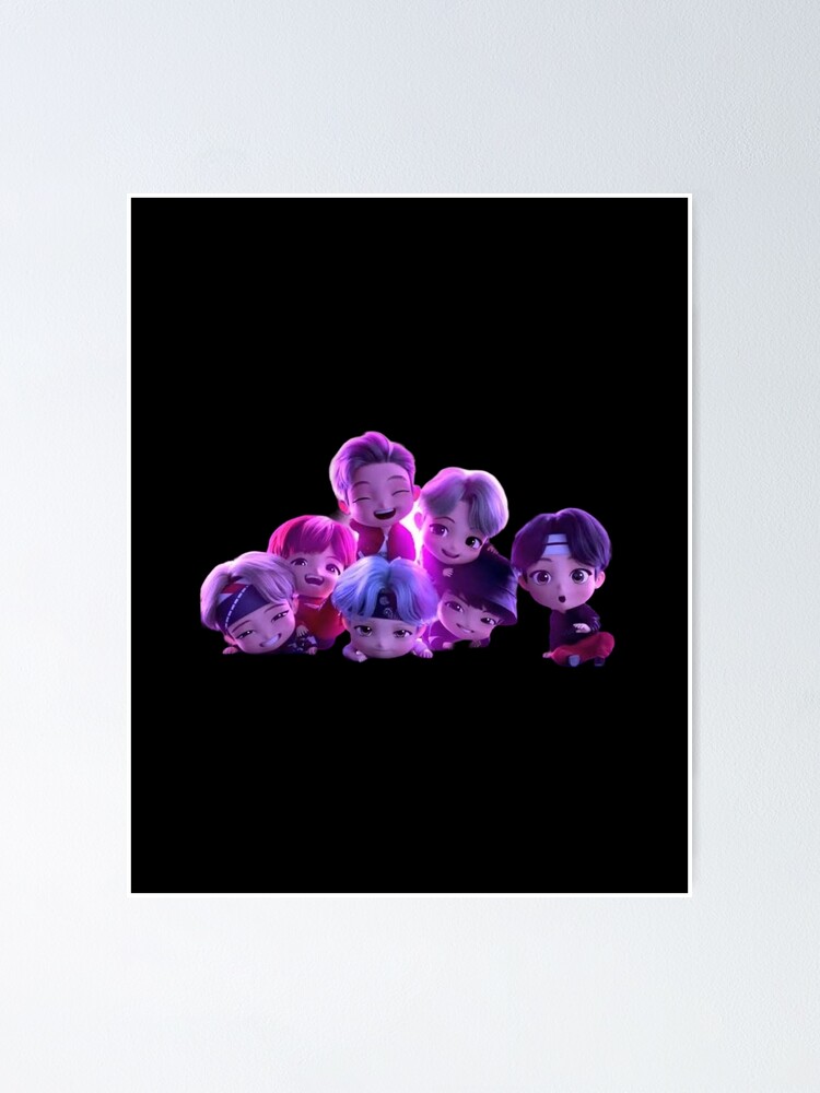 "Bts members kpop cartoon " Poster for Sale by DogLover26 | Redbubble