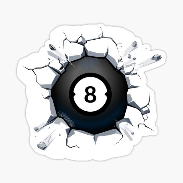 "8 BALL BROKEN WALL" Sticker for Sale by diego75bcn | Redbubble