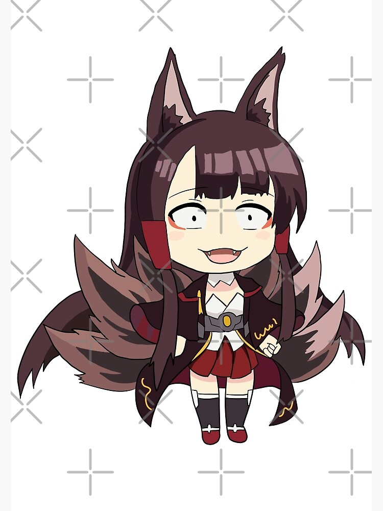 "Azur Lane Akagi Chibi Surprised Face" Art Print for Sale by Kaisho84 ...