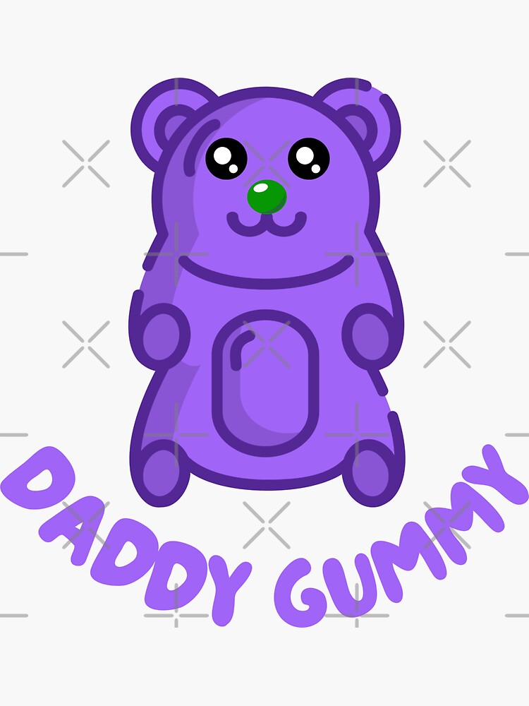 "Daddy Gummy Cute Matching Gummy Bear Family" Sticker for Sale by ...