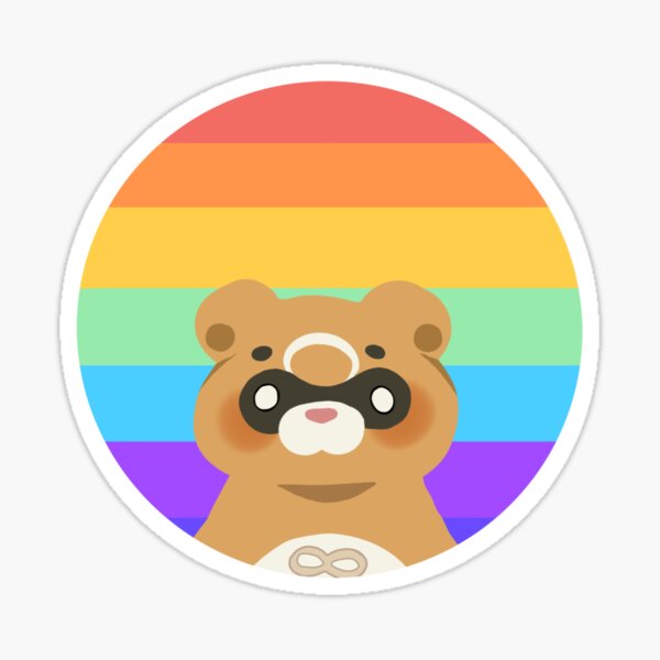 "Guoba says pride! - Rainbow flag " Sticker for Sale by Obiewrencooper ...