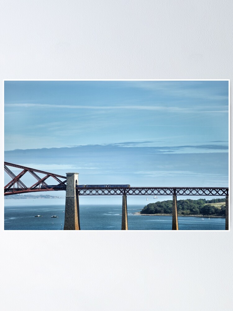 "Train crossing over the Forth Bridge, Scotland" Poster for Sale by ...