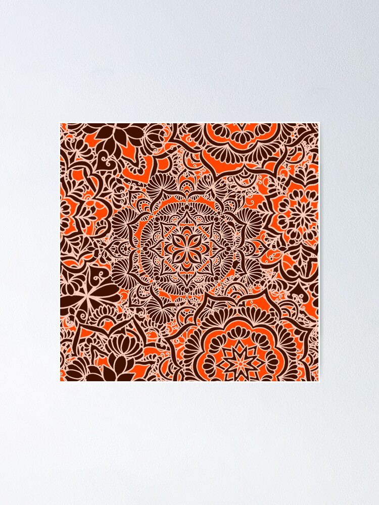 "Red Orange Happy Mandalas" Poster for Sale by ElviraDraat | Redbubble